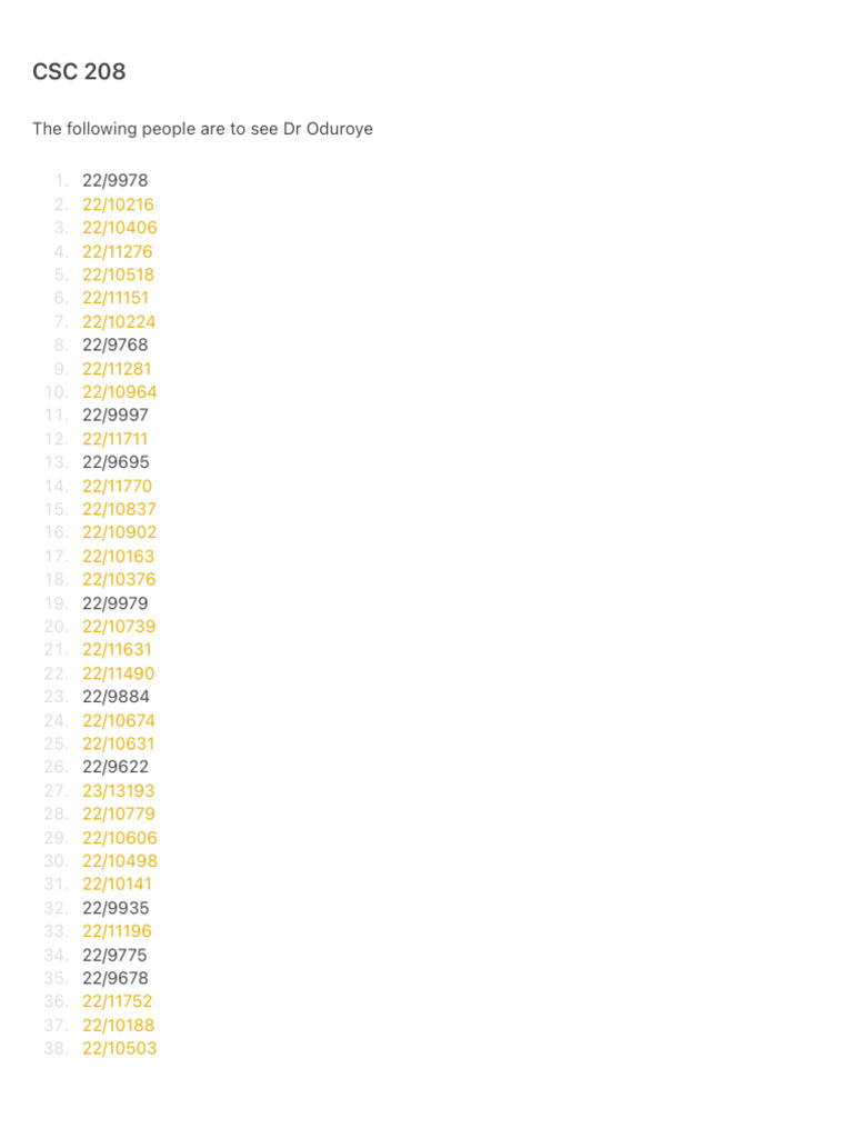 CSC 208 | PDF | Home & Garden | Technology & Engineering
