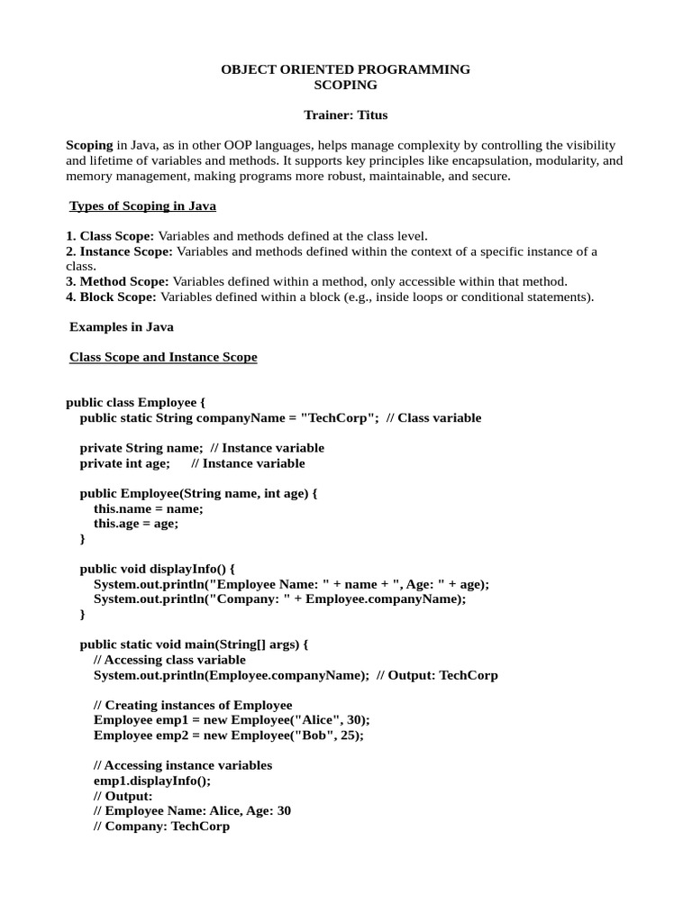 04 Scoping Members | PDF | Scope (Computer Science) | Method (Computer ... 04 Scoping Members | PDF | Scope (Computer Science) | Method (Computer ...