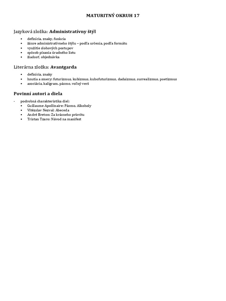 Administratívny Sloh. Postup | PDF