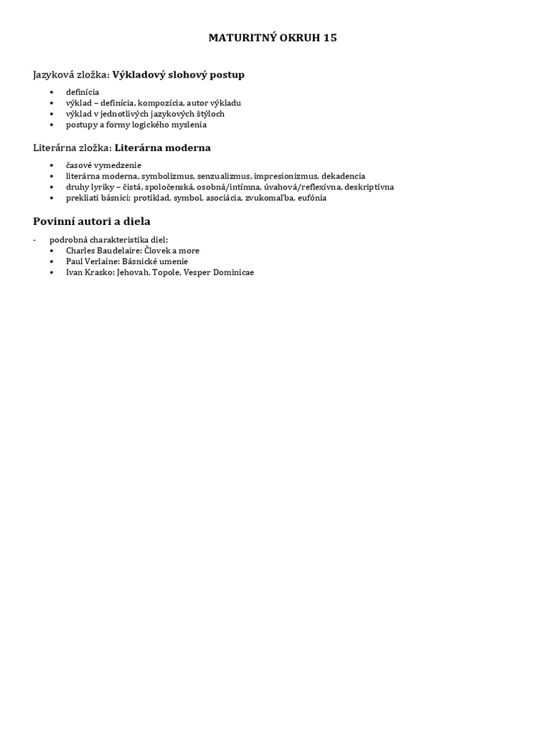 Vykldovy Sloh. Postup | PDF