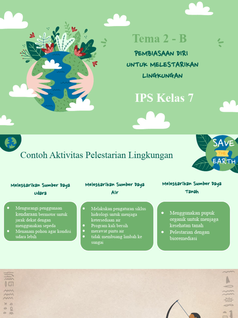 IPS 7 TEMA 02 Subbab B Pembiasaan Diri Untuk Melestarikan Lingkungan | PDF | Ilmu Sosial