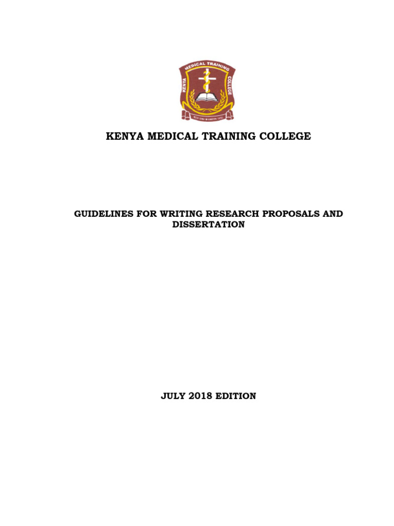 KMTC Research Proposal Guidelines | PDF | Thesis | Data