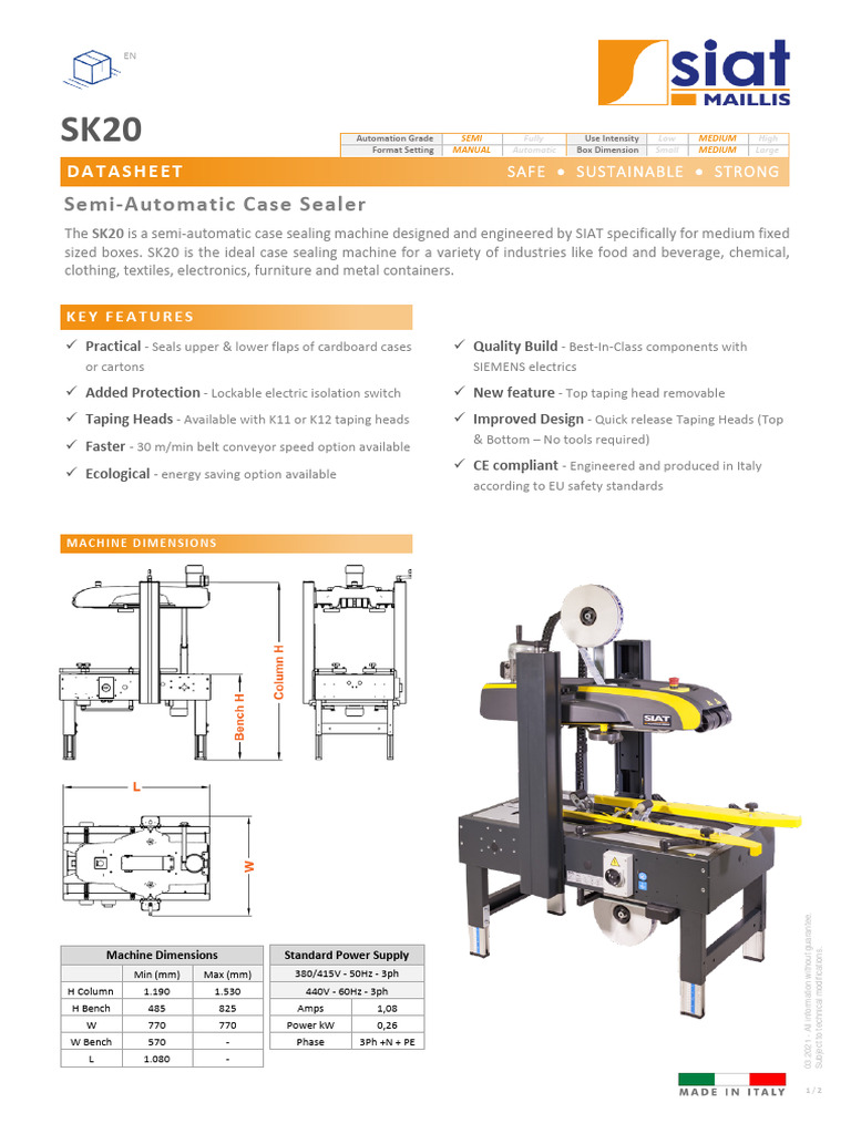 SIAT-Datasheet-SK20 ENG Rev1.0 | PDF