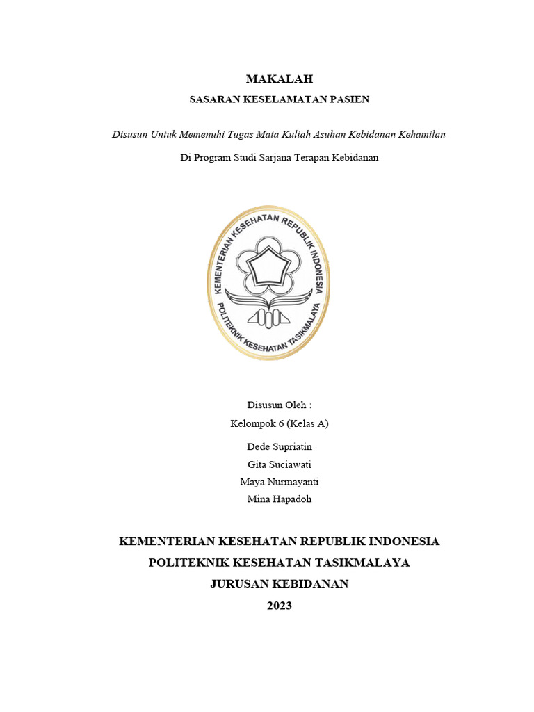 Kel 6 Makalah Askeb Kehamilan | PDF | Pengembangan Diri