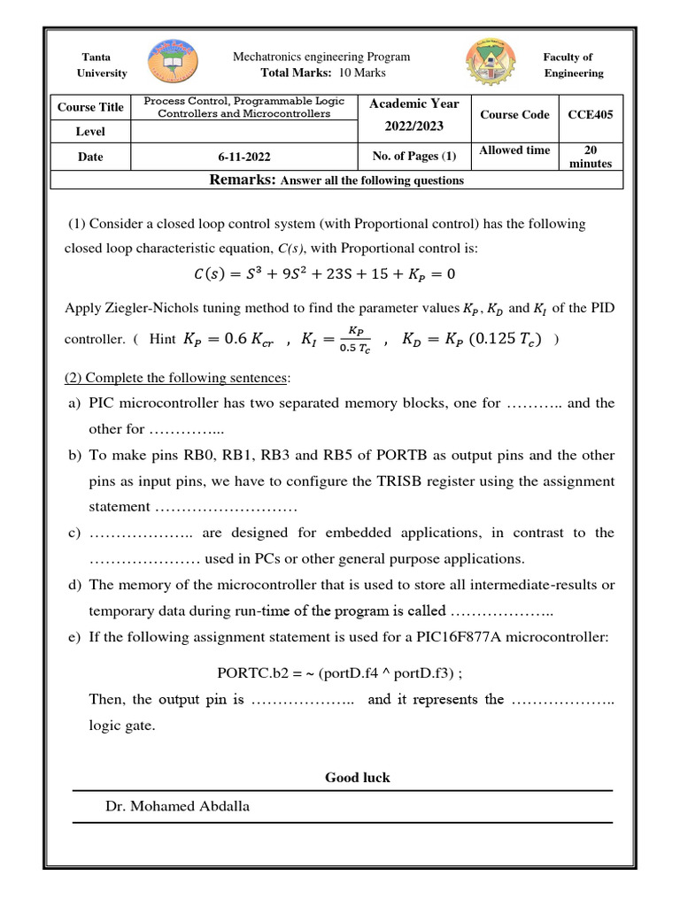 Quiz (1) - Model B - 6-11-2022 | PDF