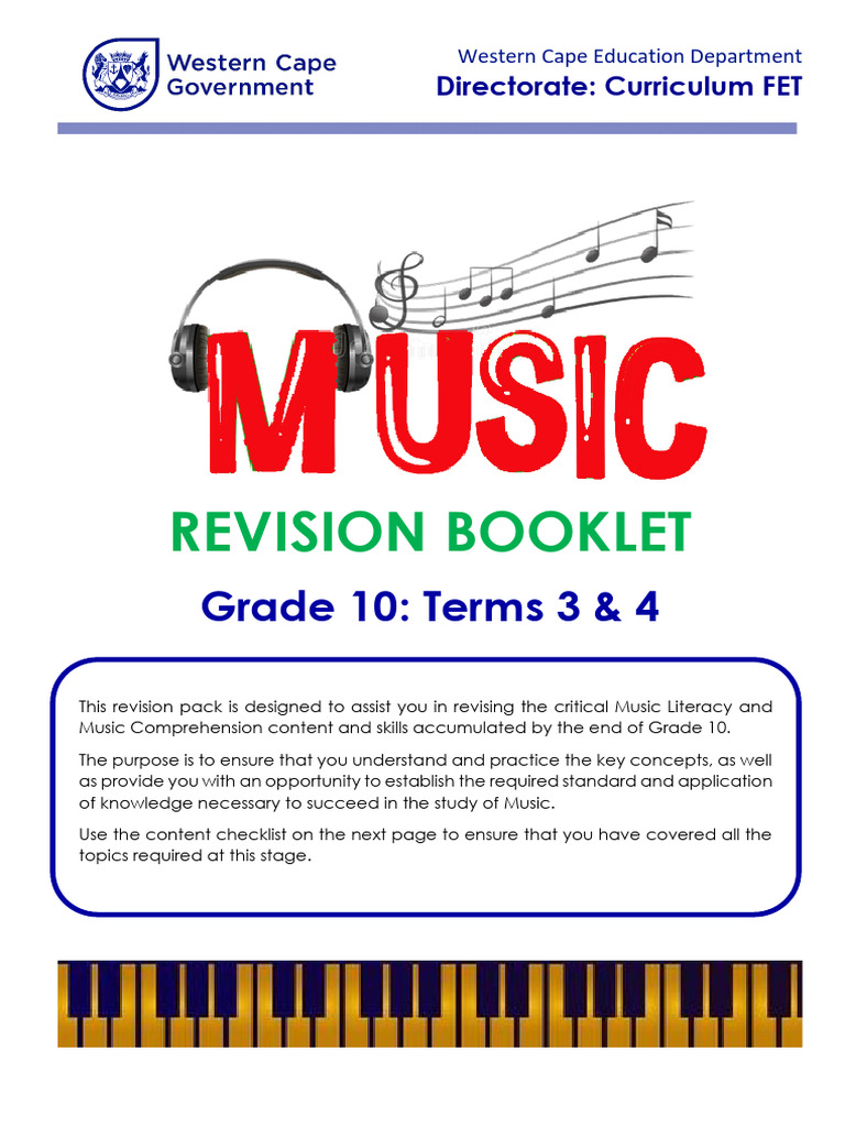 Grade 10 Music Revision Pack Terms 3 & 4 | PDF | Interval (Music ...
