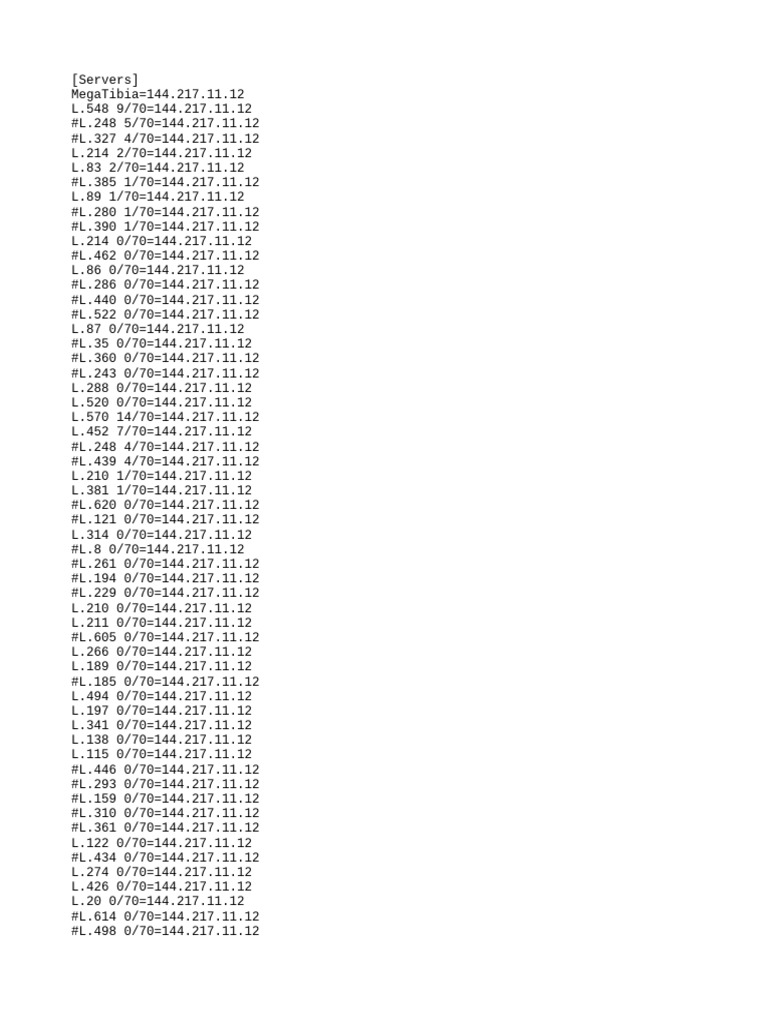 Serverlist Pdf