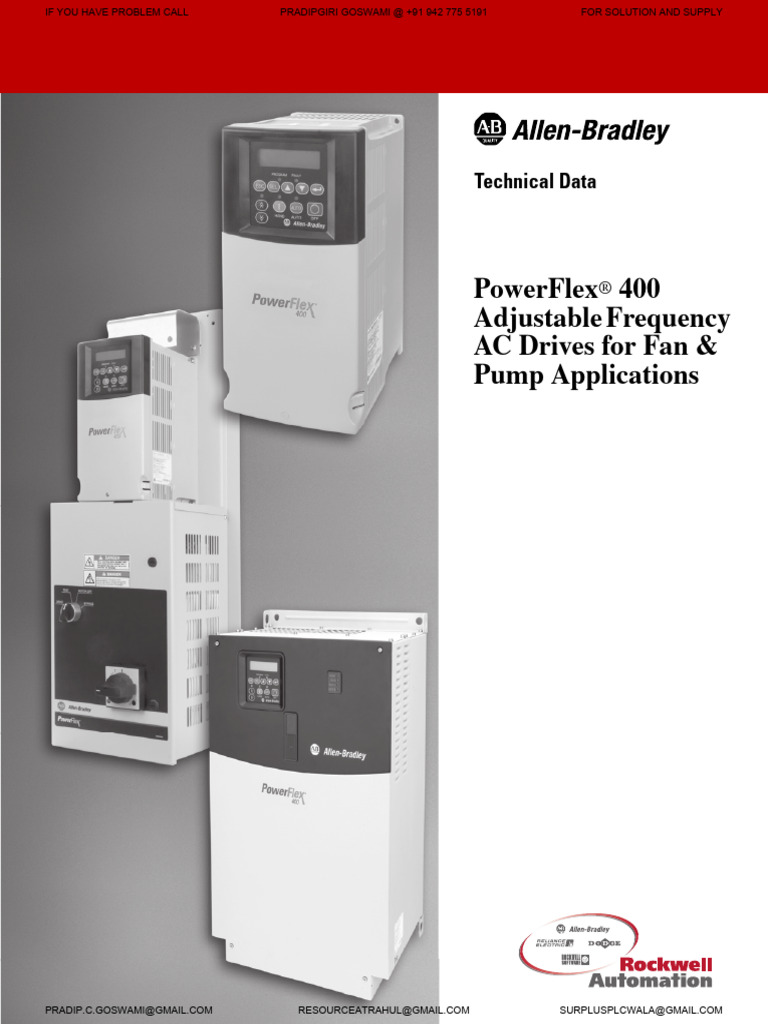 AB PowerFlex 400 Adjustable Frequency AC Drives For Fan & Pump ...