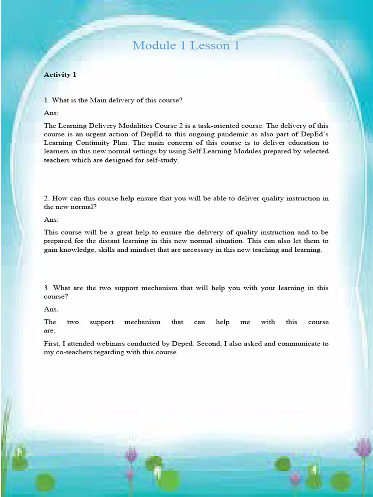 LDM2 Module-1 | PDF | Learning | Teachers