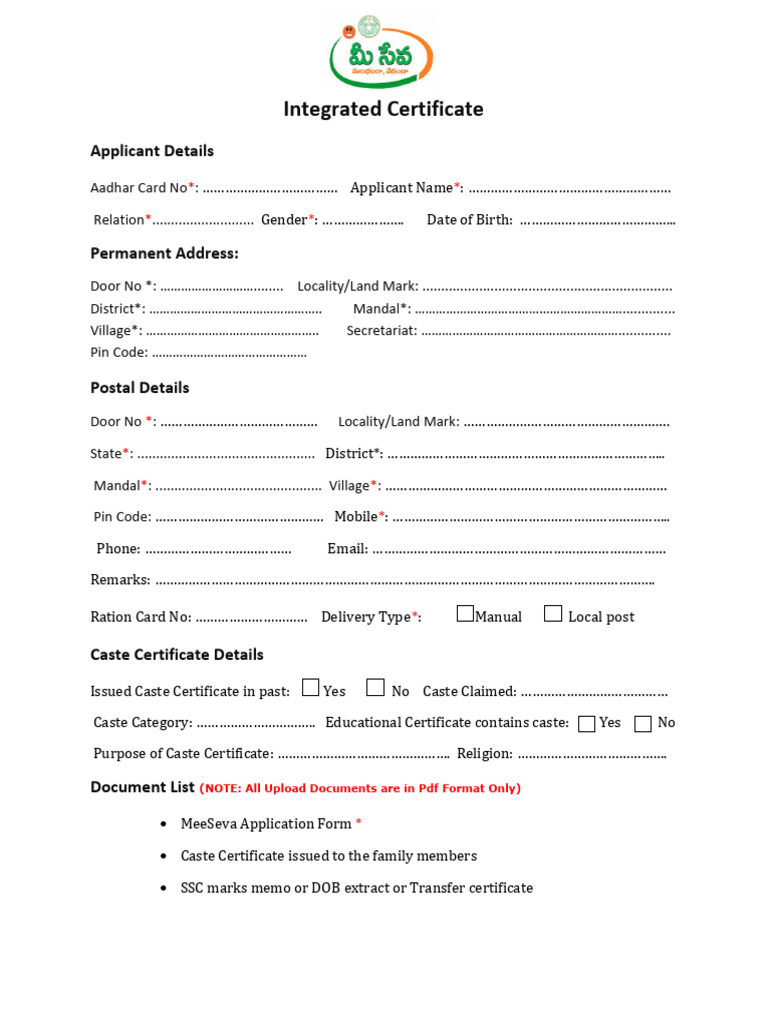 Microsoft Word - Application For Integrated Cetificate - English | PDF