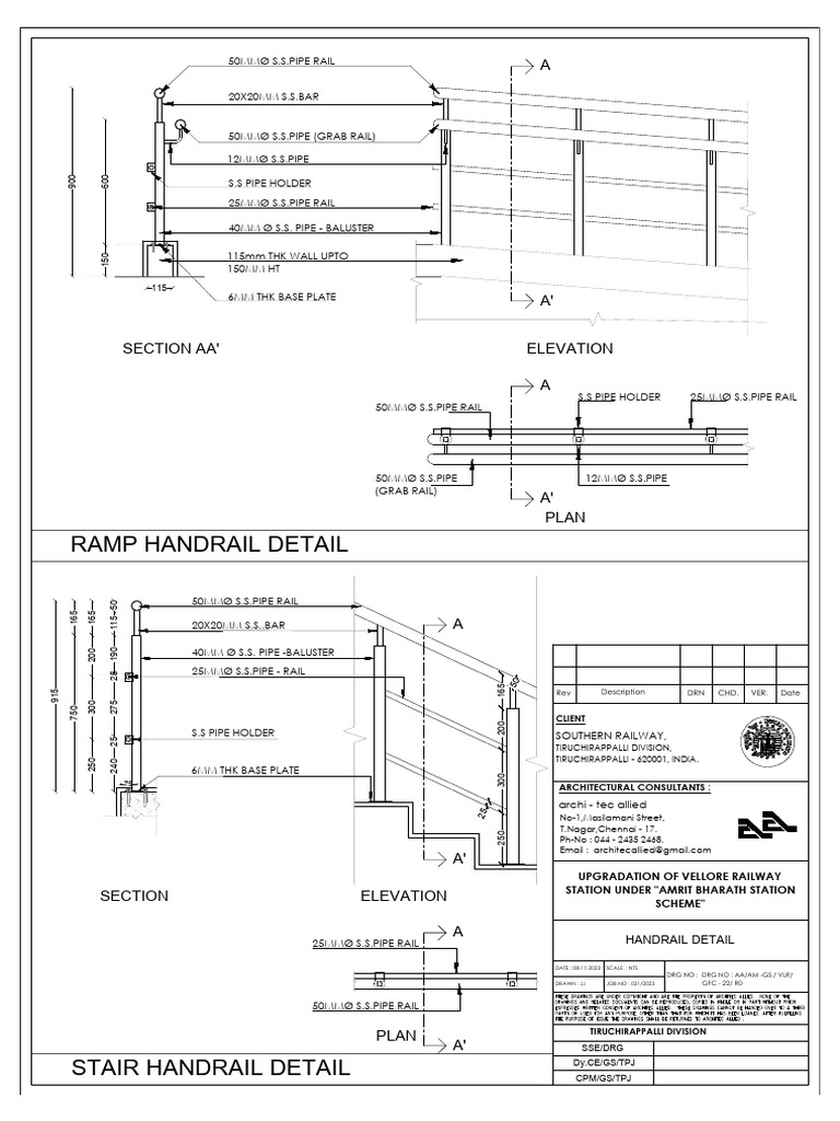 Handrail Detail - Vlr | PDF | Stairs