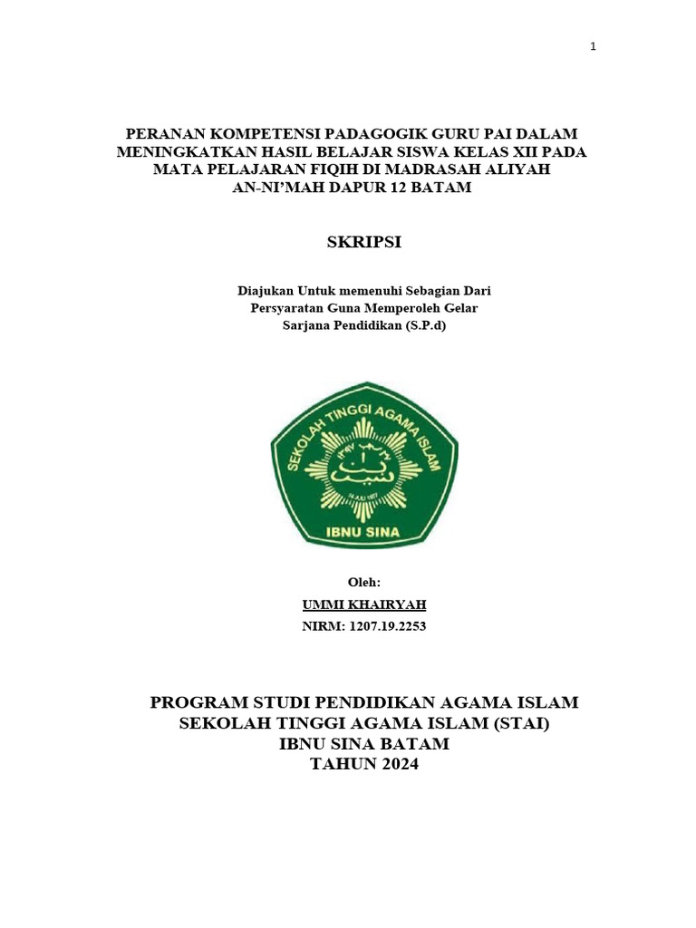 Skripsi Print | PDF