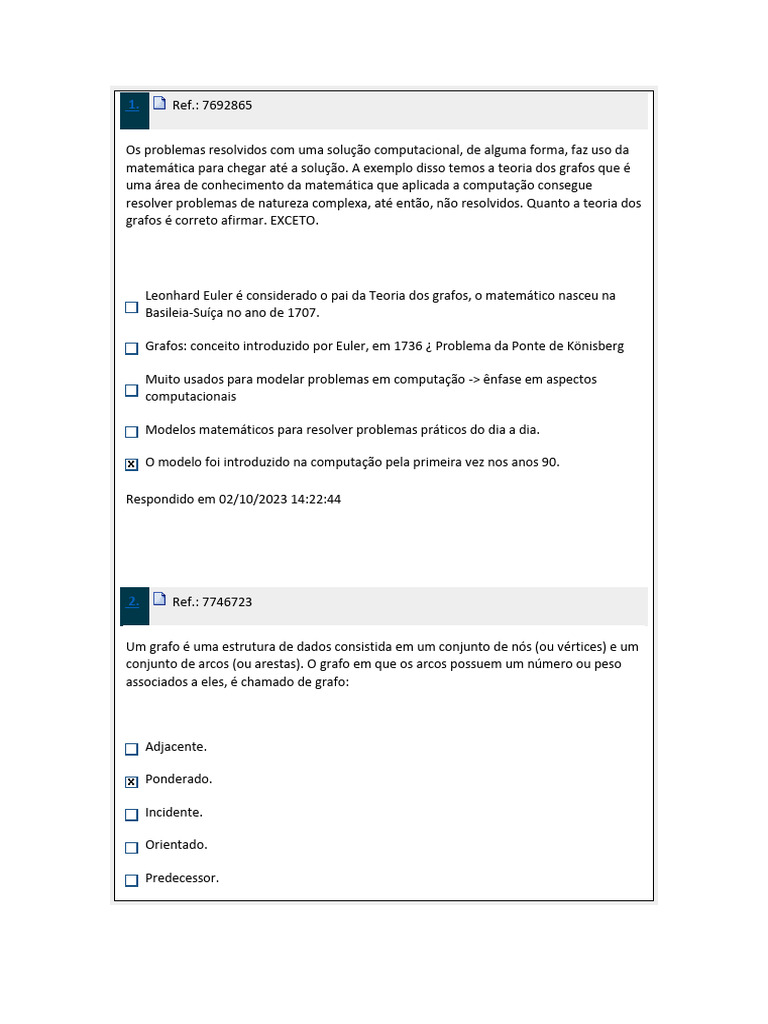 Algoritmos e Teoria dos Grafos | PDF | Teoria dos Gráficos | Vértice ...