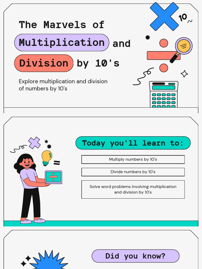 Multiplication and Division by 10s Presentation | PDF | Multiplication ...