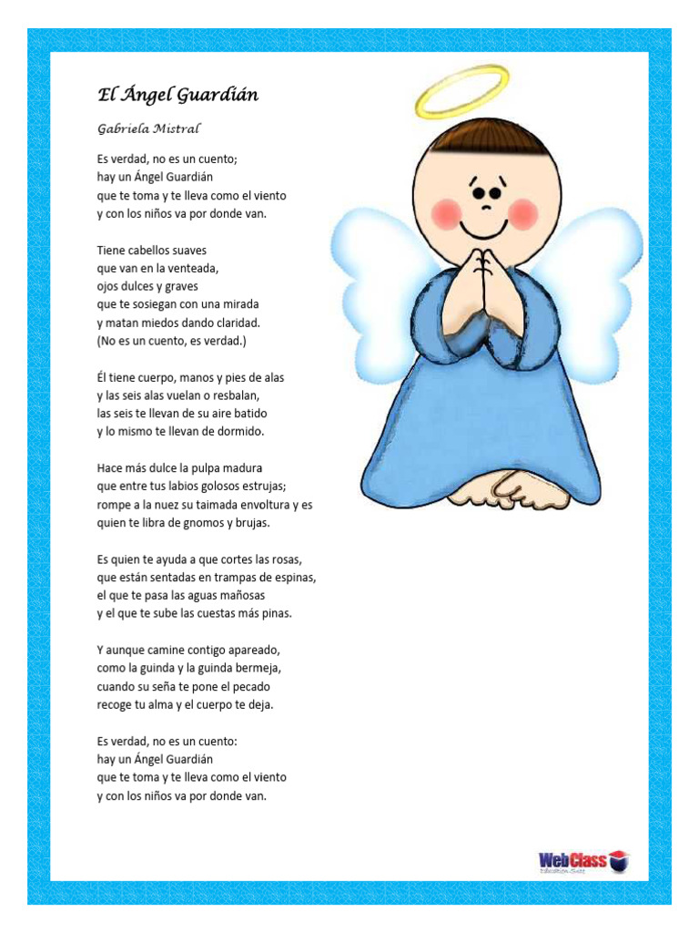 El Ángel Guardián de Gabriela Mistral | PDF | Poesía