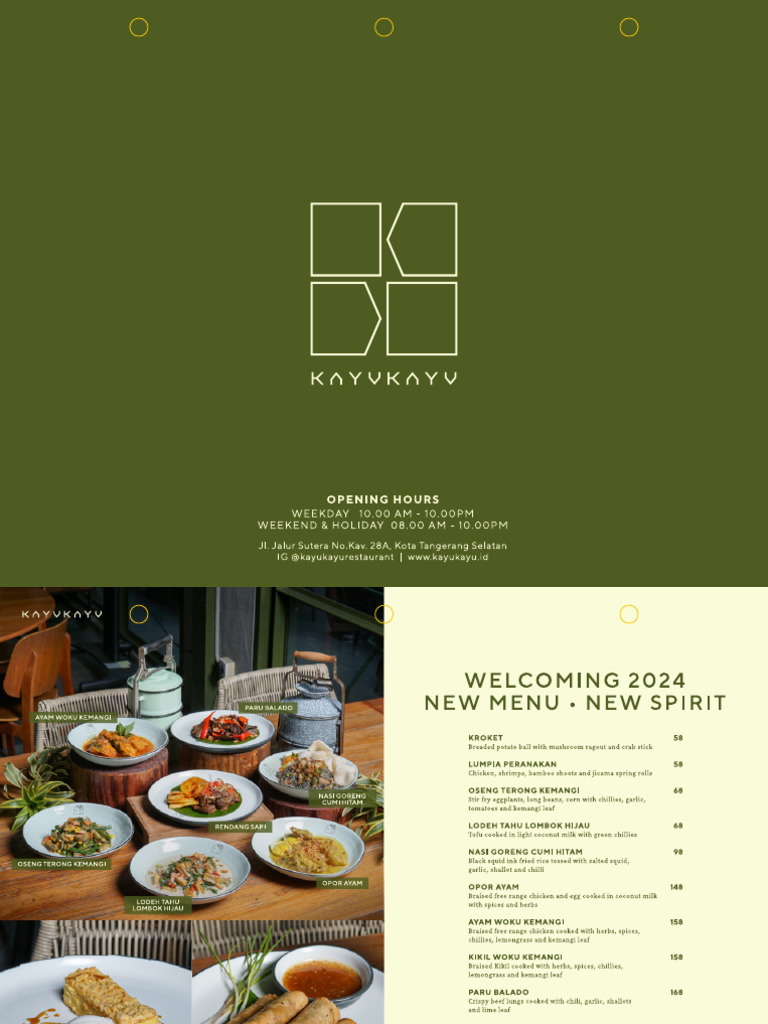 New Menu Kayu-Kayu 2024 | PDF
