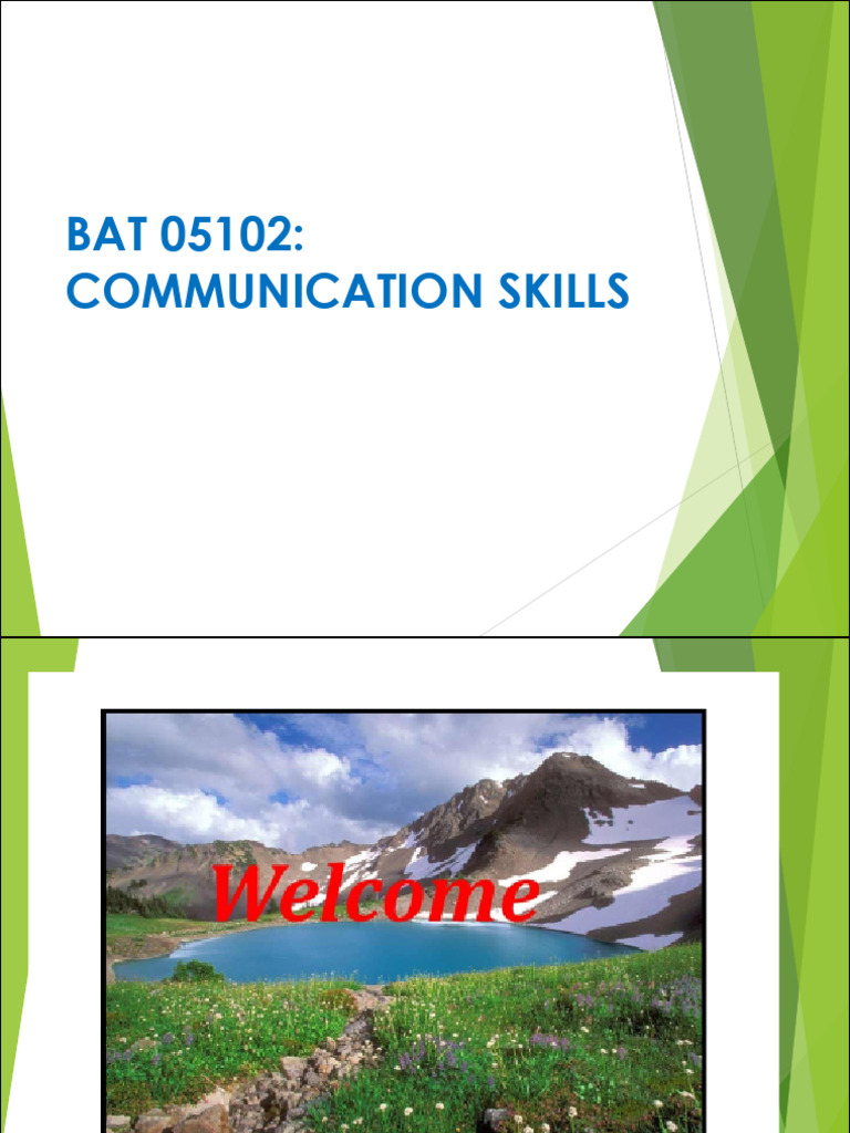 Communication Skills 01 | PDF | Communication | Information