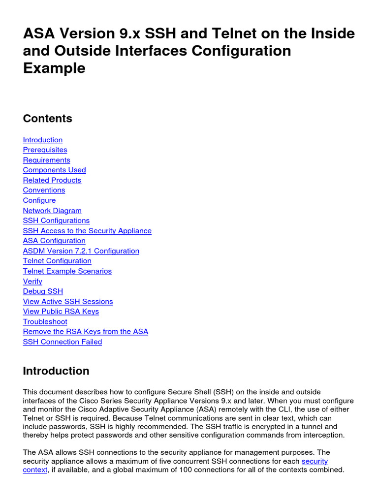 Configure Asa 00 | PDF | Secure Shell | Command Line Interface