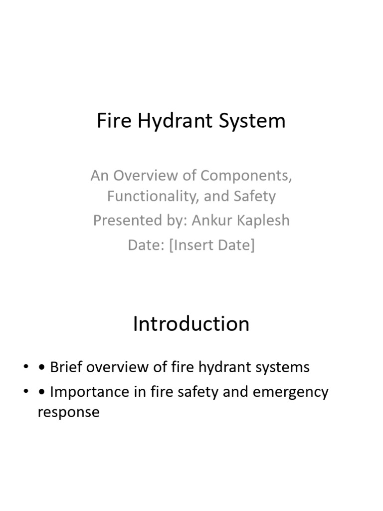 Fire_Hydrant_System_Presentation | PDF