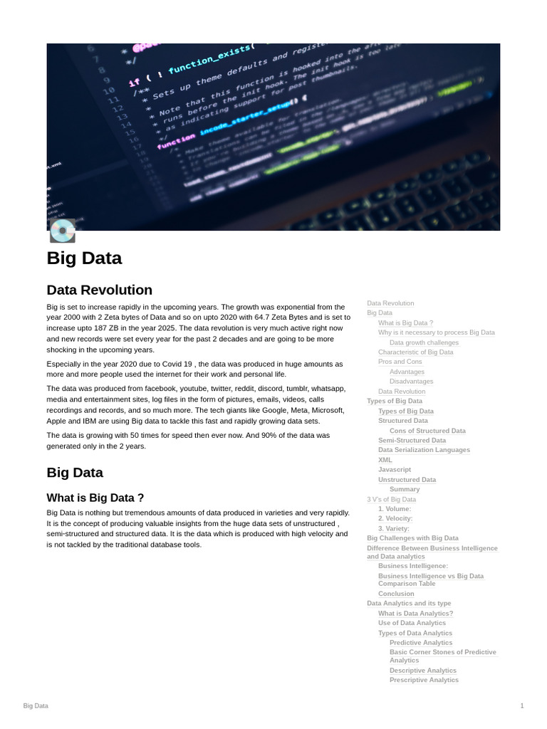 big Data | PDF | Analytics | Predictive Analytics