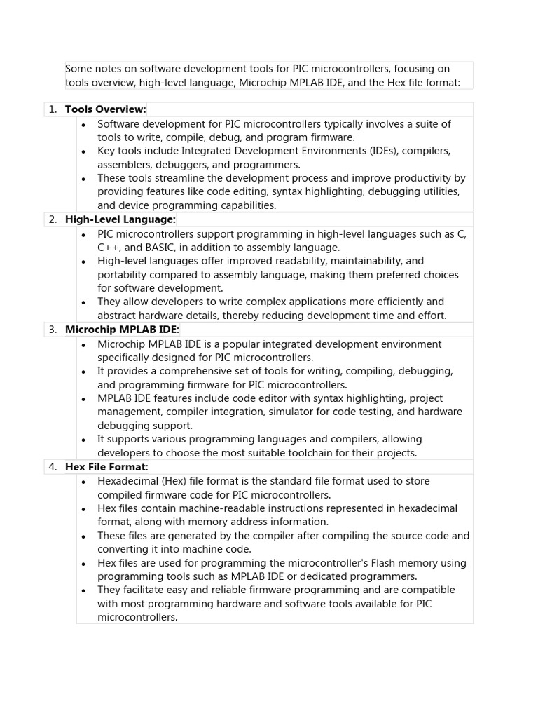 File 1710497515 5000753 SoftwaredevelopmenttoolsforPICmicrocontrollers | PDF | Computer ...