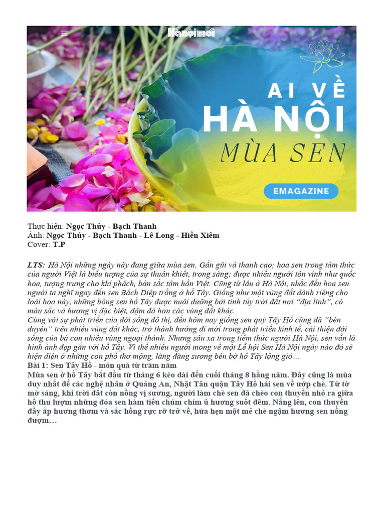 Ai về Hà Nội mùa sen | PDF