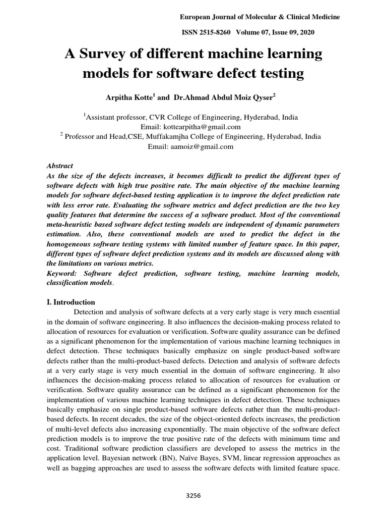 A Survey of Different Machine Learning M | PDF | Machine Learning ...