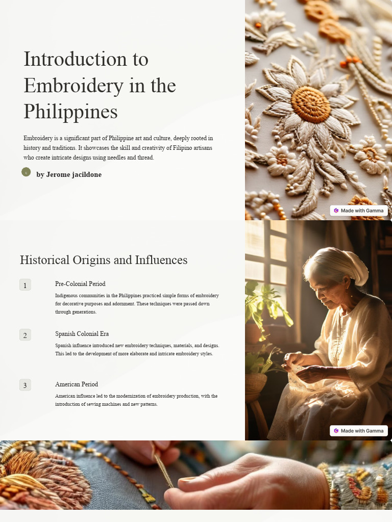 Philippine Embroidery: History & Techniques | PDF | Embroidery ...