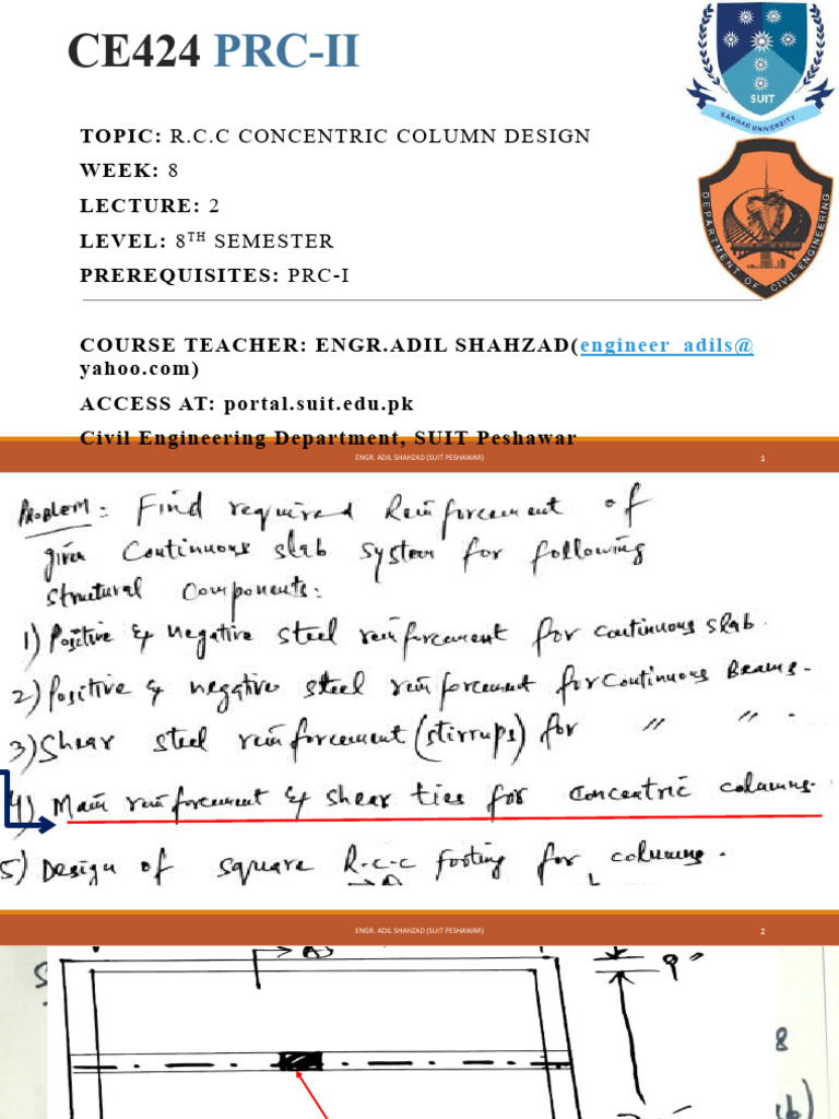 Lecture-14 (RCC Concentric Column Design) | PDF | Science & Mathematics ...