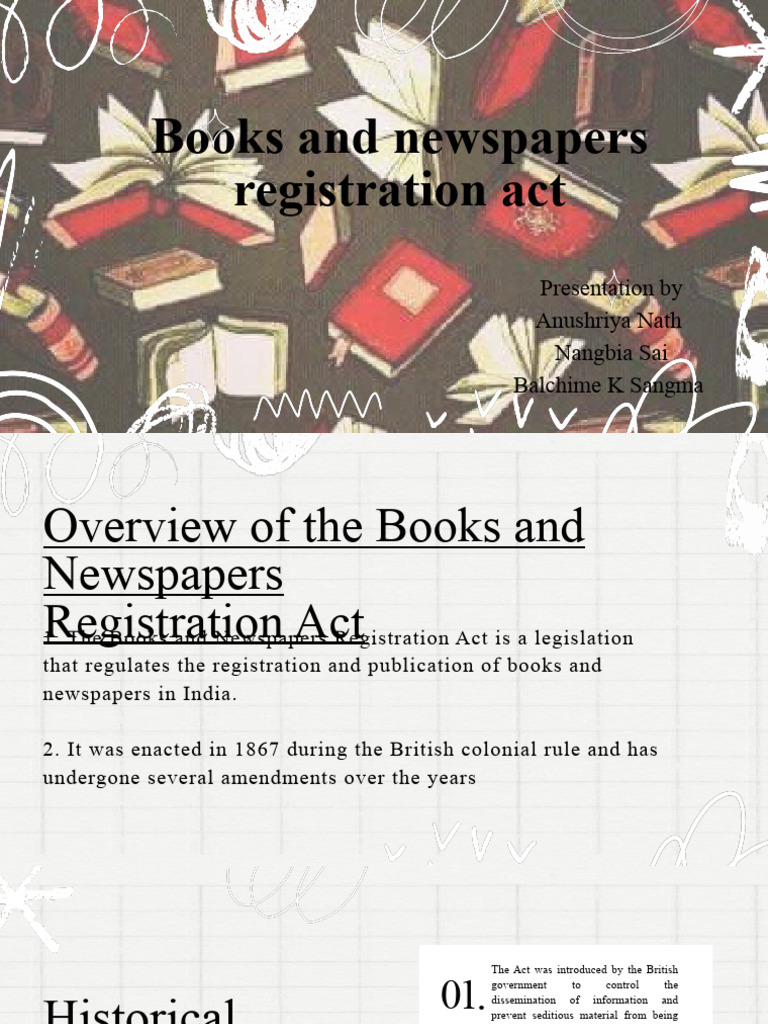 Overview of India's Books Registration Act | PDF | Public Sphere ...