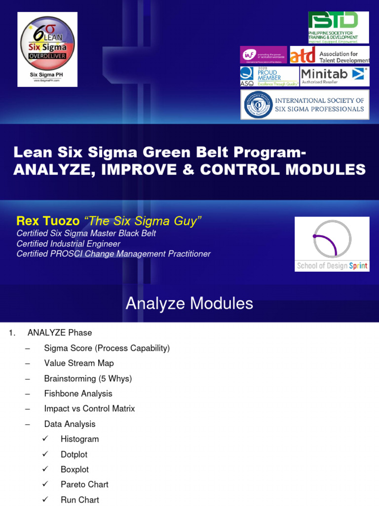 Lean Six Sigma Green Belt Training Guide | PDF | Six Sigma | Lean ...