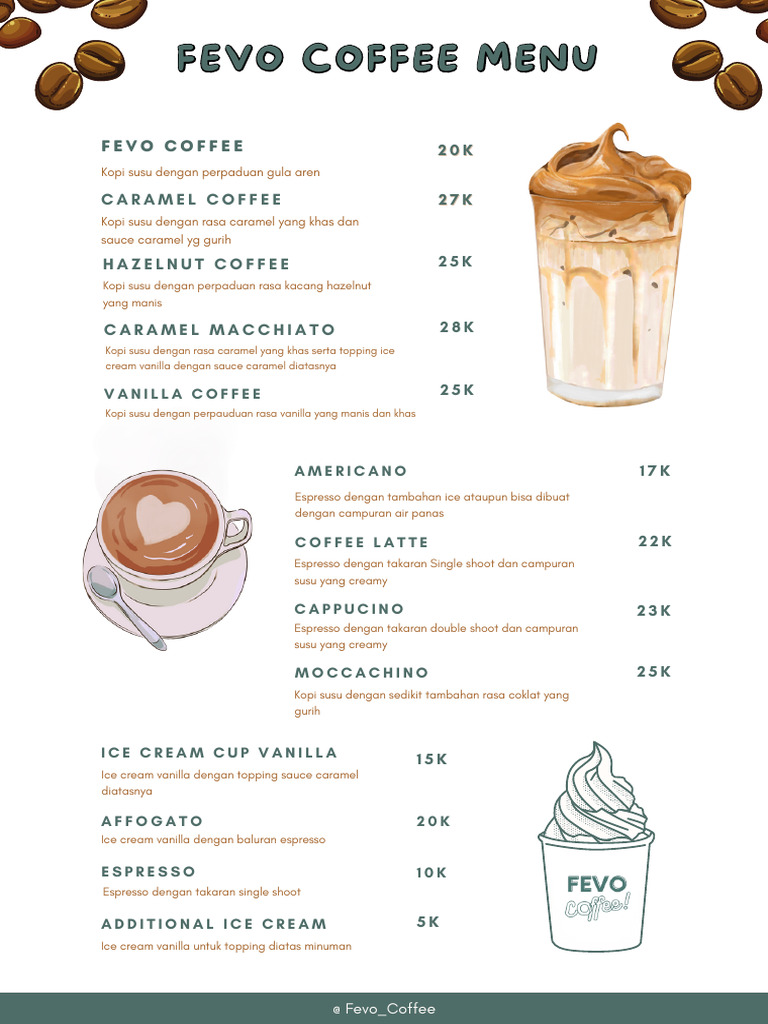 Menu Minuman Fevo Coffe | PDF