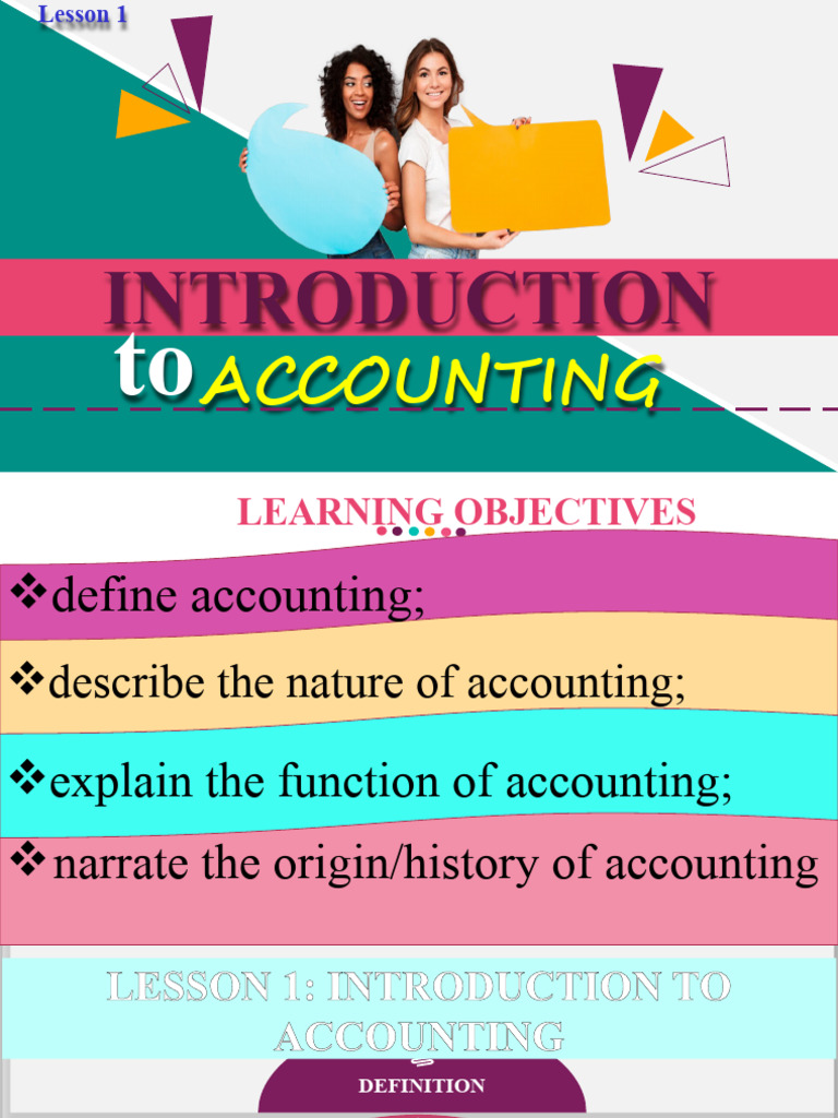 Lesson 1 Introduction To Accounting | PDF | Accounting | Accountant