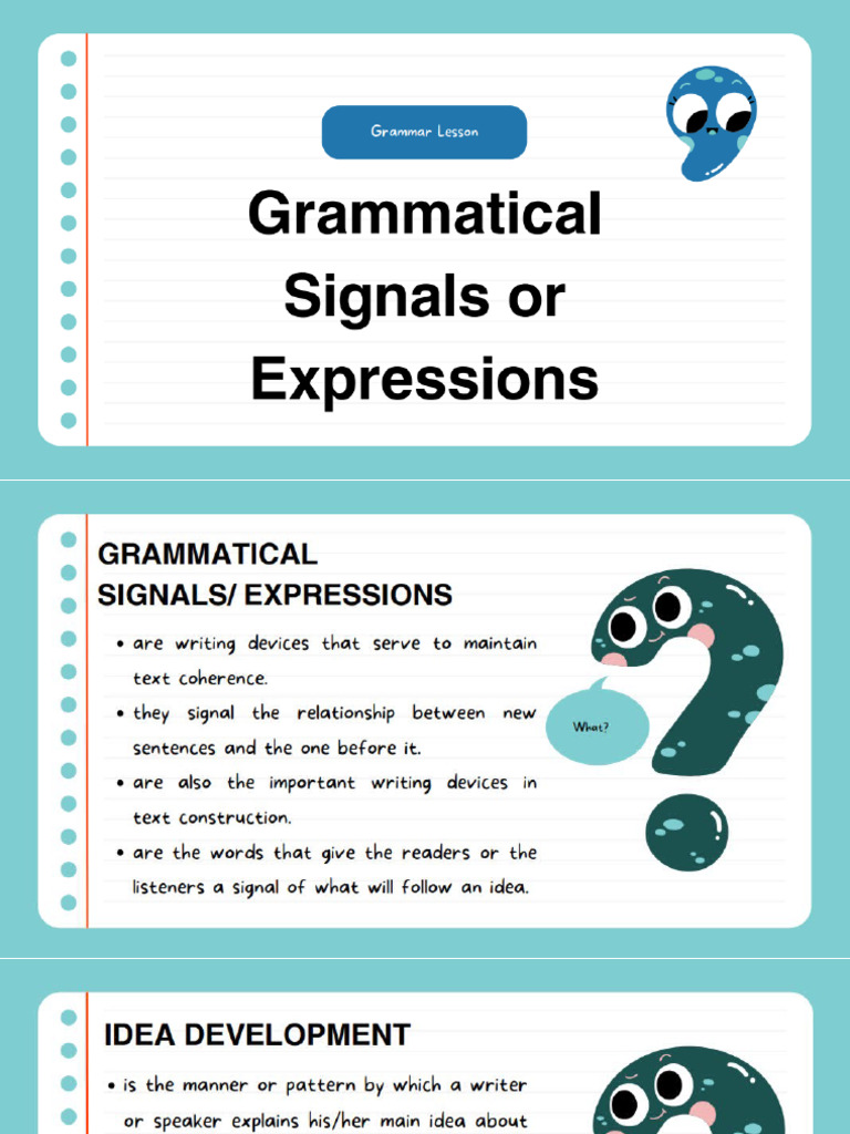 Grammatical Signals or Expressions | PDF