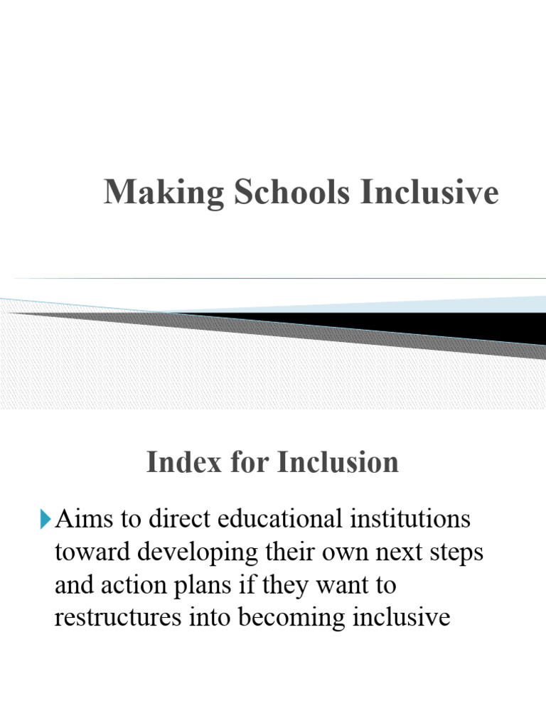 Making Schools Inclusive | PDF | Differentiated Instruction | Human Communication