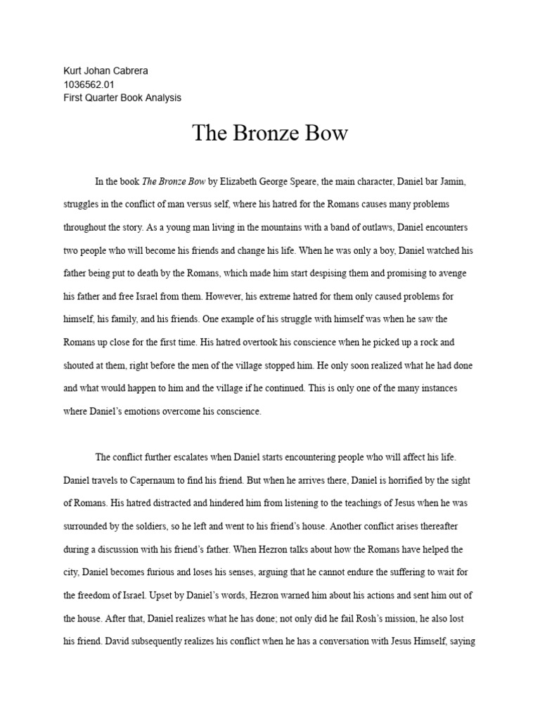 The Bronze Bow Paragraph | PDF