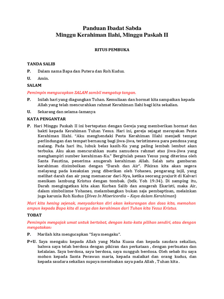 Perbaikan Panduan Ibadah Sabda | PDF | Kajian Bahasa Asing | Agama ...