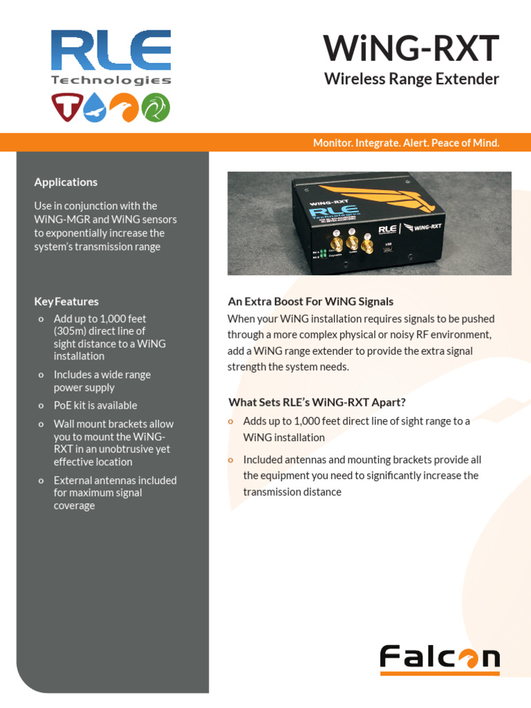 Falcon WiNG RXT Datasheet 12.23 | PDF | Power Supply | Usb