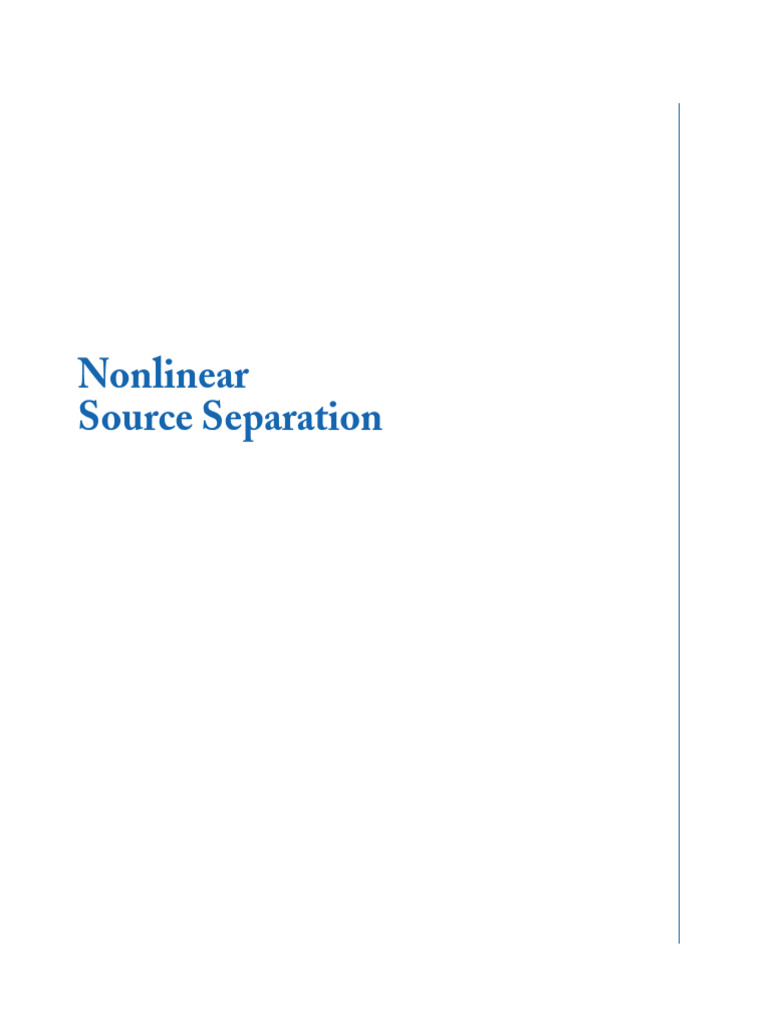 Nonlinear Source Separation - Luis B. Almeida | PDF | Matrix (Mathematics) | Random Variable