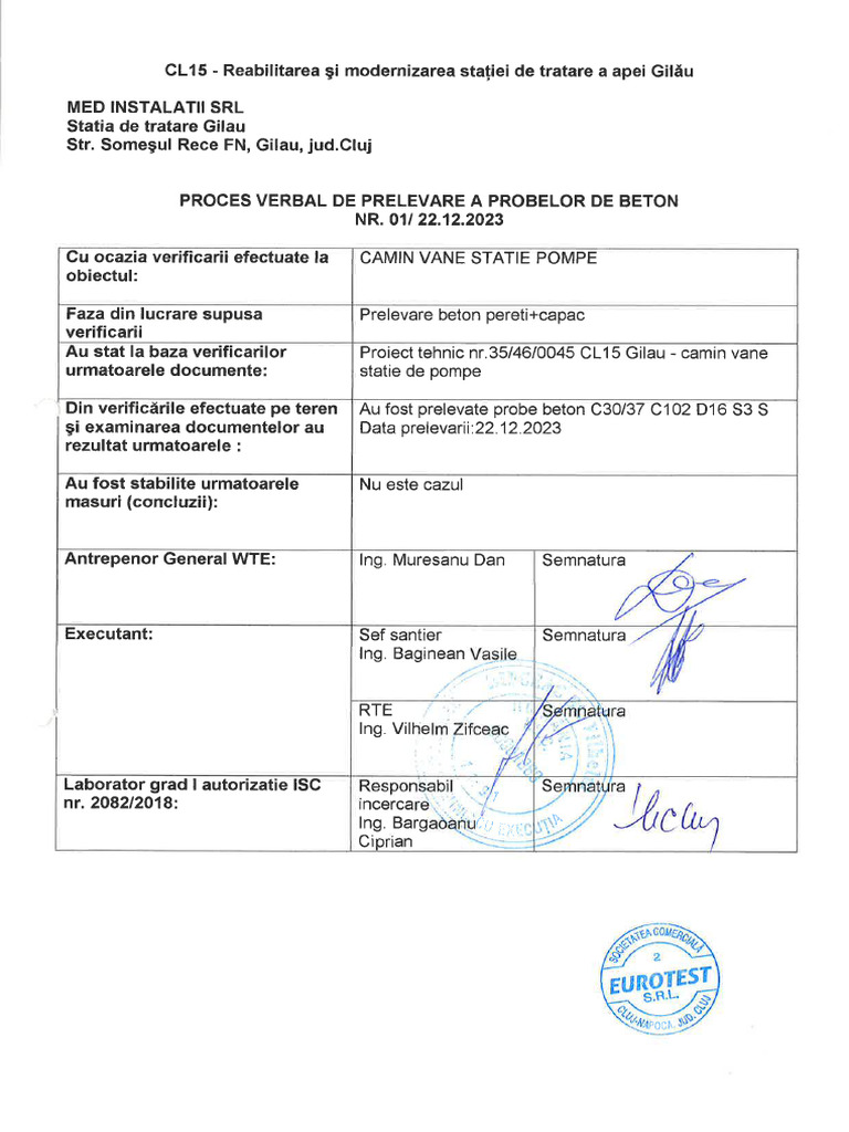 Camin Vane SP Gilau | PDF