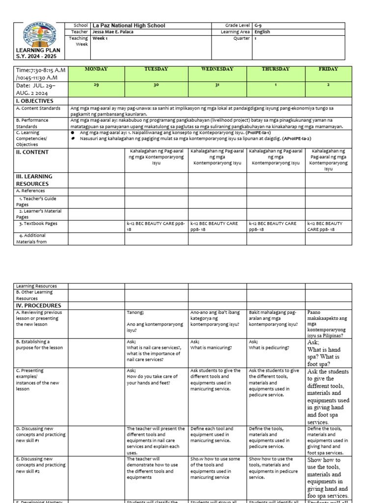 Aral Pan 10 - LP - Palaca | PDF | Human Communication | Learning