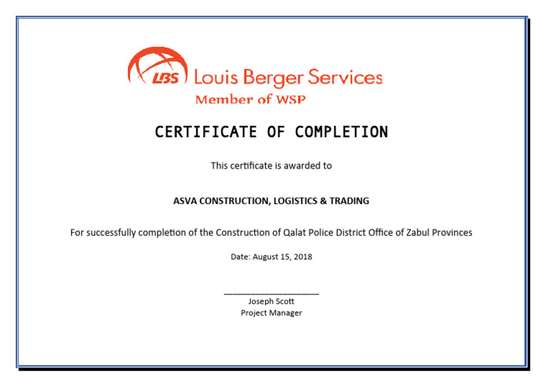 Certificate of Completion | PDF