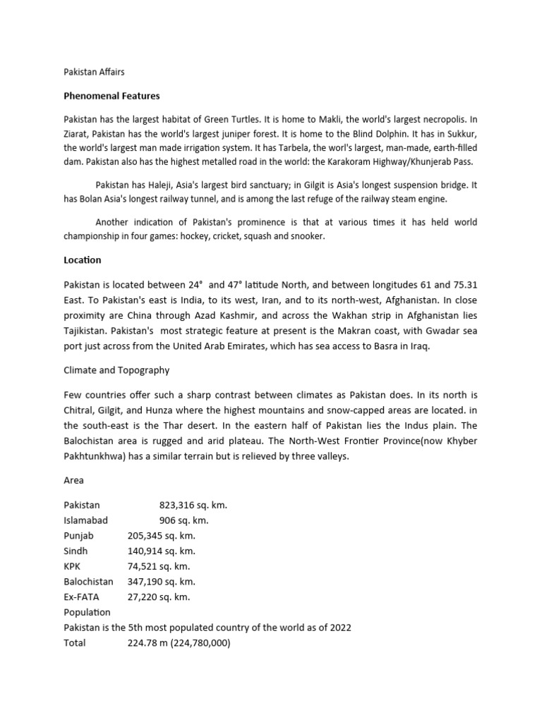 Pakistan Affairs | PDF | Partition Of India | Pakistan