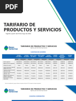 Tarifario Productos y Servicios Qik Banco | PDF | República Dominicana | Industrias de servicio