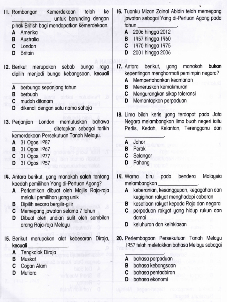 Latihan Ulang Kaji (2) 1.11.21 | PDF