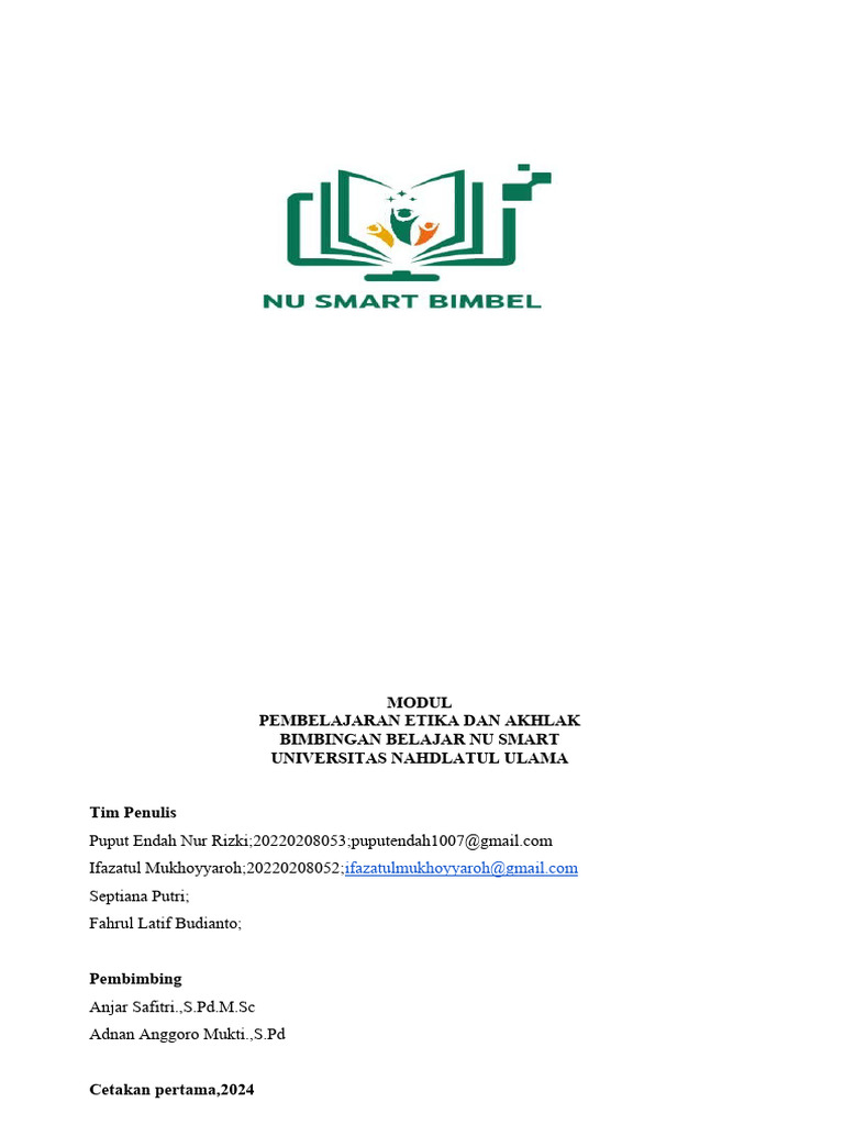 Modul Ajar - Adab Di Dalam Rumah - Bimbel Nu Smart | PDF