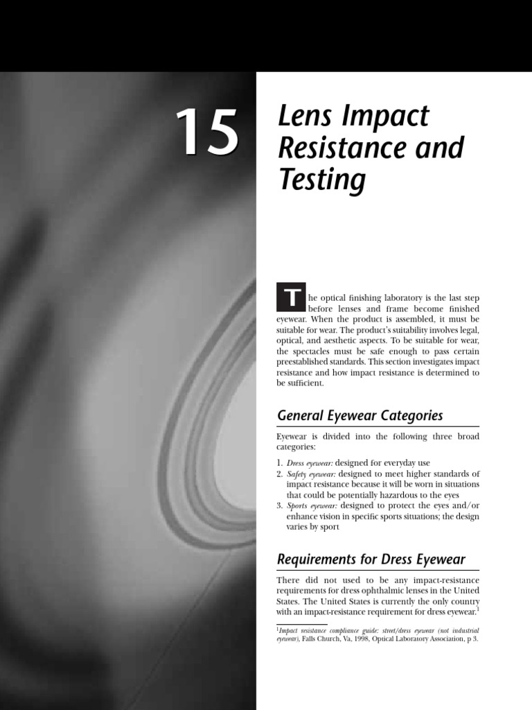 LENS-IMPACT-RESISTANCE | PDF | Glasses | Optics