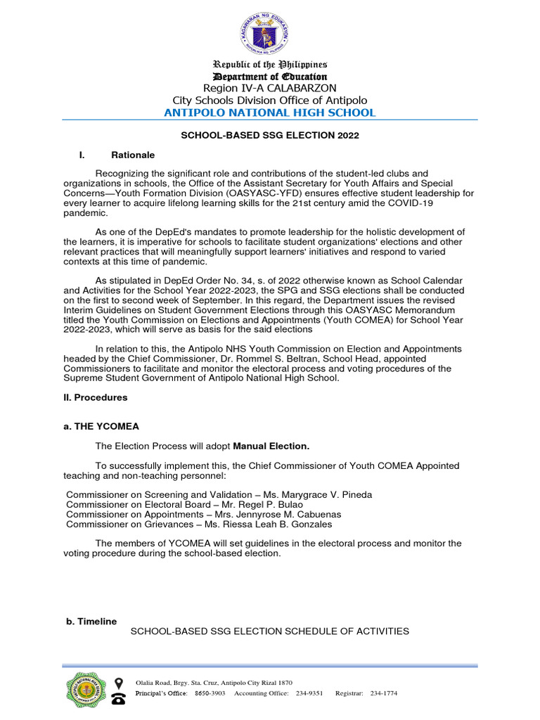 SSG Election Proposal 2022 | PDF | Elections | Government