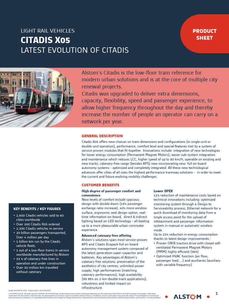 Citadis X05: Advanced Tram Solutions | PDF | Tram | Transport