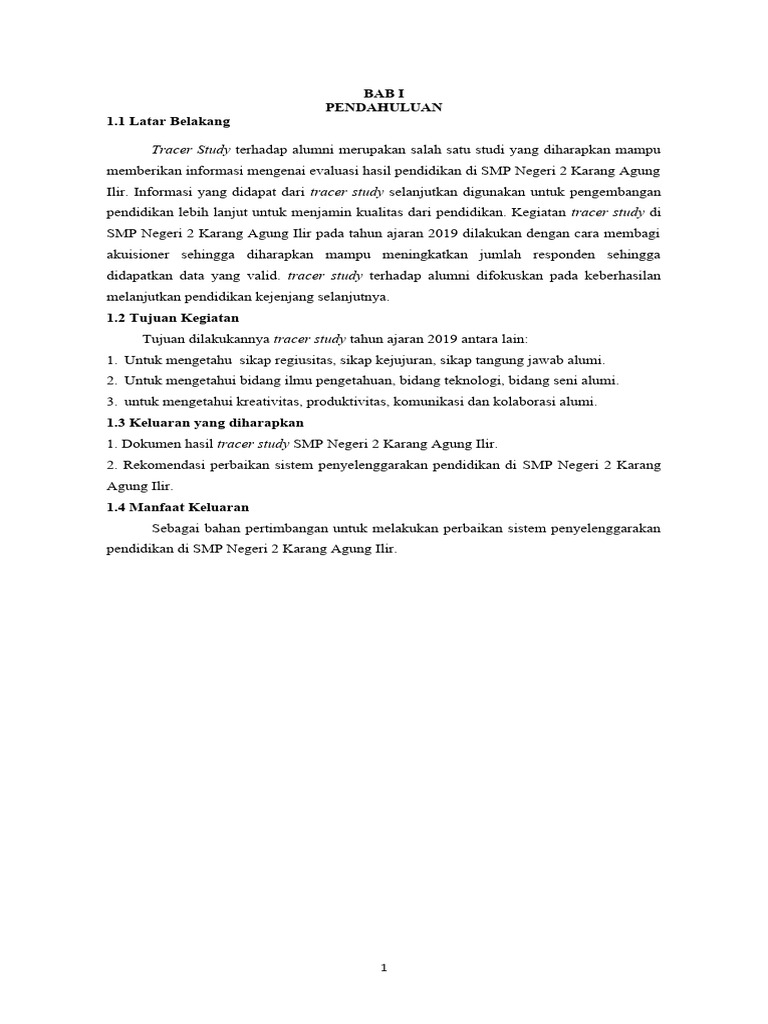 Tracer Study 2019 | PDF